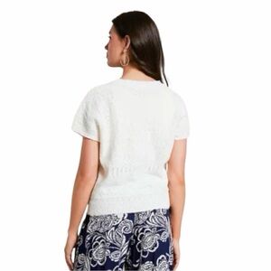 Double Zero | Tops | Double Zero Cream Open Weave Sweater Size M Euc ...